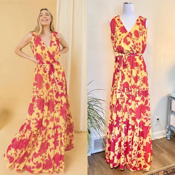 Jealous Tomato | Dresses | Nwot Jealous Tomato Tropical Floral Maxi ...
